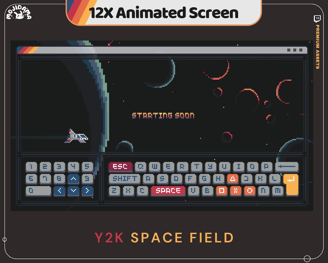 Galaxy Twitch Screen Animation Space Stream Screens Rocket Animated ...
