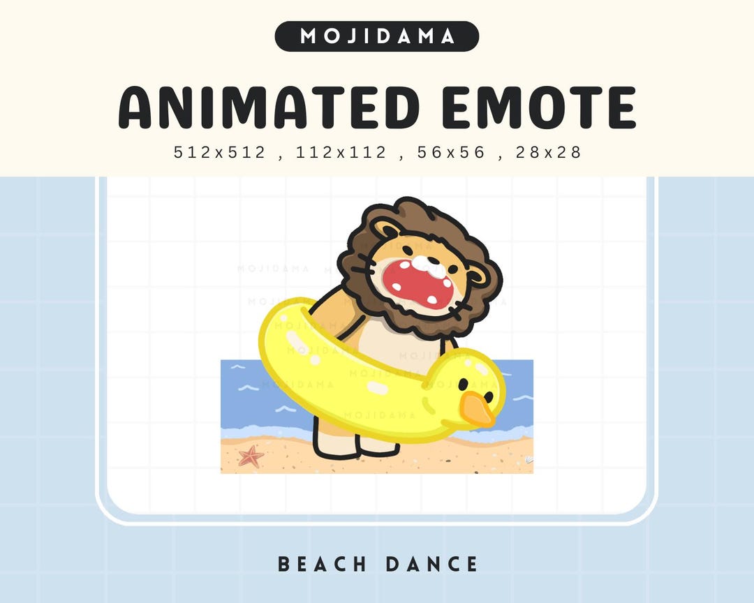 Lion Dance Emotes Twitch Animated Animation Summer Vibes Emote Chibi ...