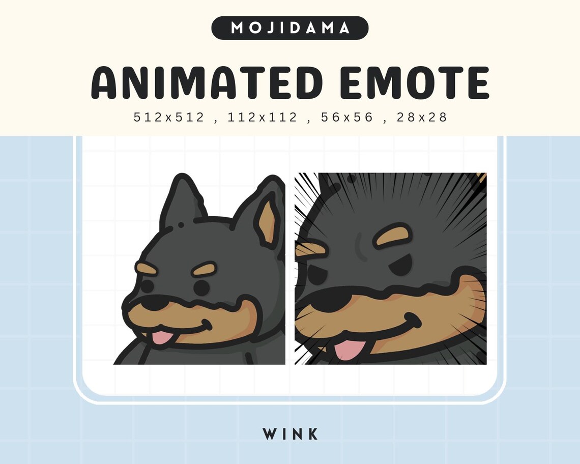 Animated Doberman Twitch Emotes: Funny Chibi Dog (digital Download) - Etsy