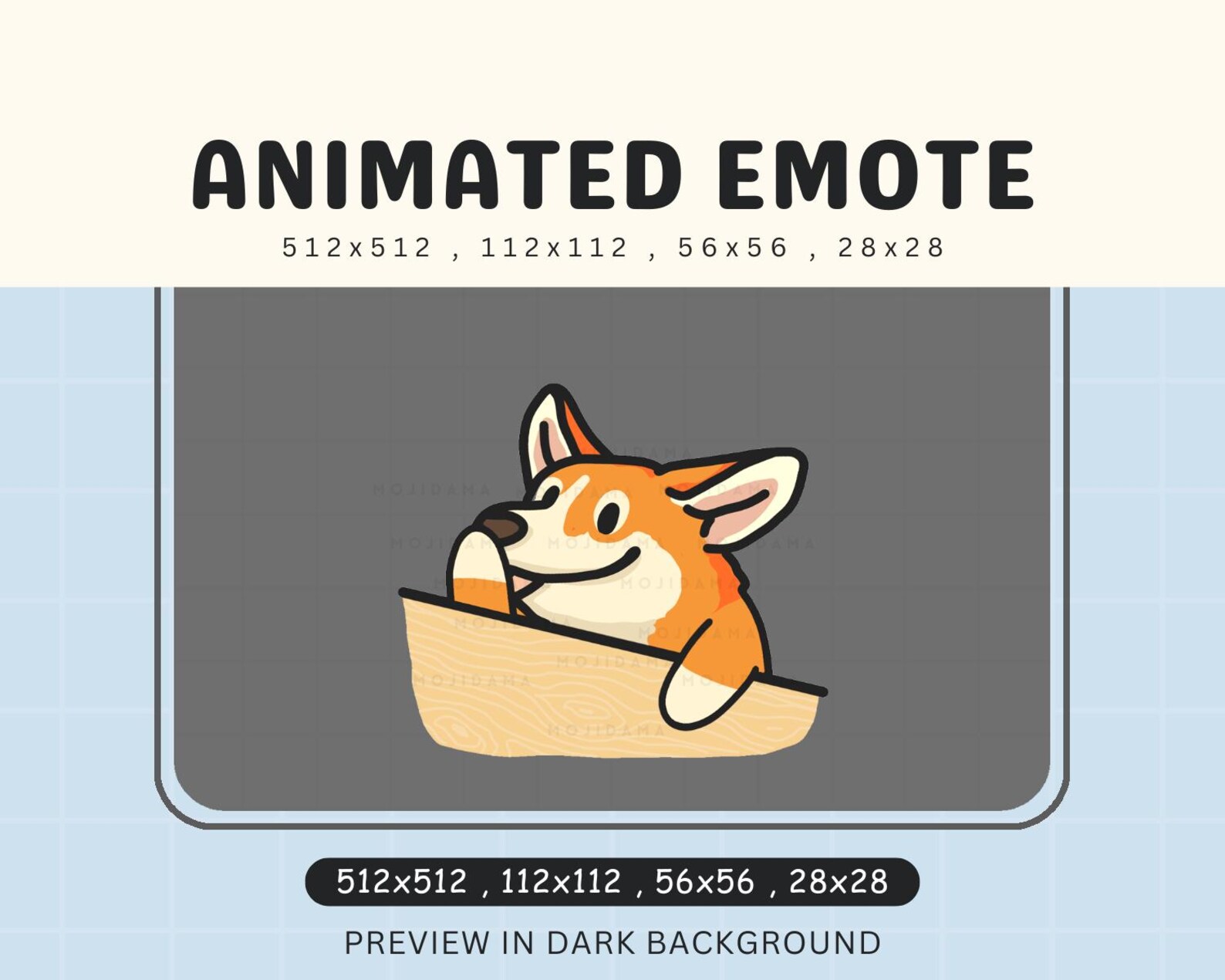 Corgi Dog Emotes Animation: Cute Chibi Twitch Animated Bongo Meme ...