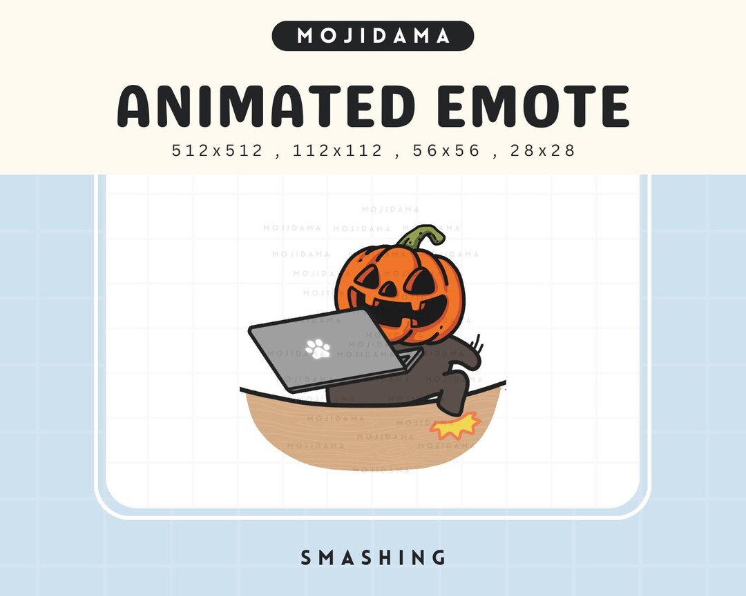 Pumpkin Smash Animated Emote: Spooky Halloween Twitch Stream (digital ...