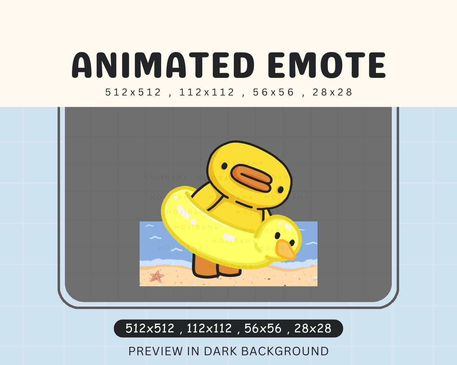 Duck Dancing Animated Emote: Chibi Kawaii Vtuber Twitch Emotes (digital ...
