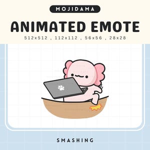 Axolotl Smash Emotes Twitch Animated Tantrum Break Laptop Angry Emote ...