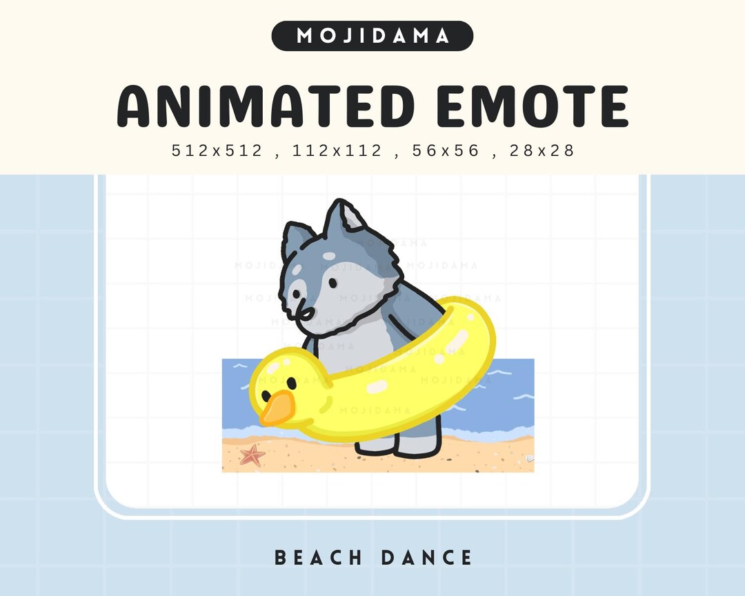 Wolf Dance Emotes Twitch Animated Summer Vibes Animation Emote Chibi ...