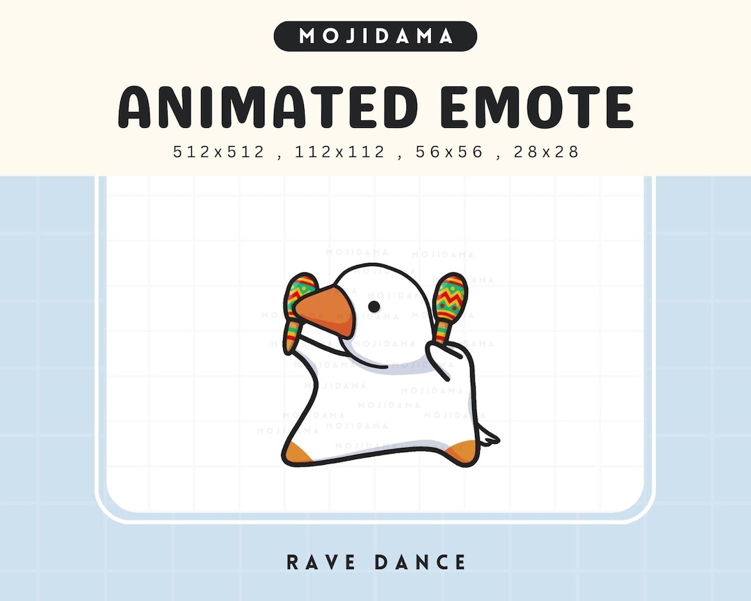 Animated Silly Goose Rave Emote: Twitch, Discord, Youtube (digital ...