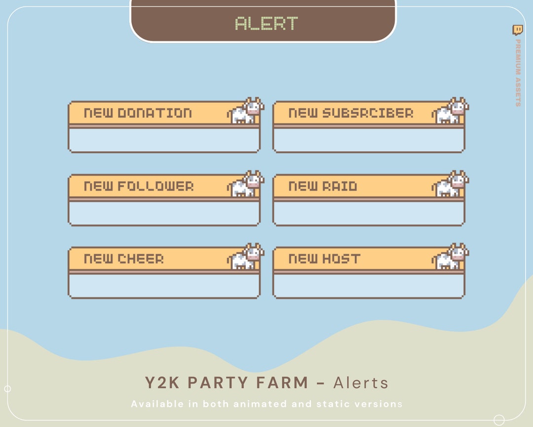 Cute Animated Twitch Alerts Overlay Duck Farm Animation Stream Alert ...