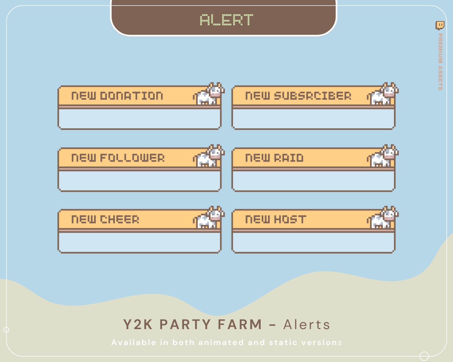 Cute Animated Twitch Alerts Overlay Duck Farm Animation Stream Alert ...