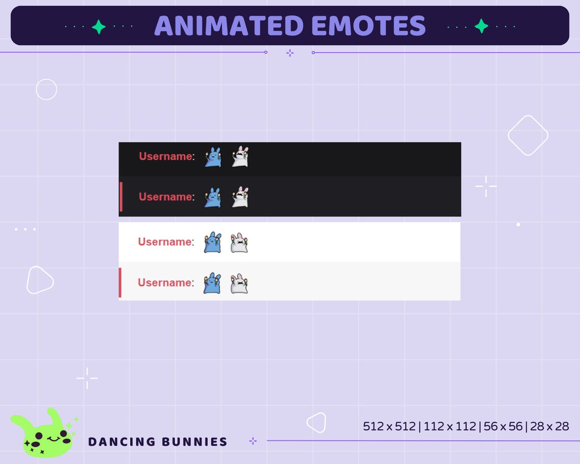 Dancing Bunnies Emotes Animation Funny Bunny Animated Cute - Etsy