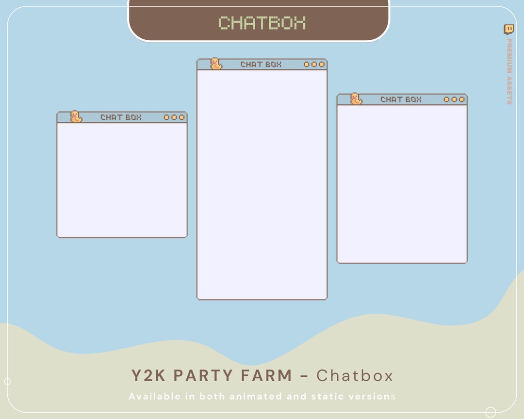 Twitch Chatbox Overlay Animation Farming Game Pixel Aesthetic Cute Duck ...