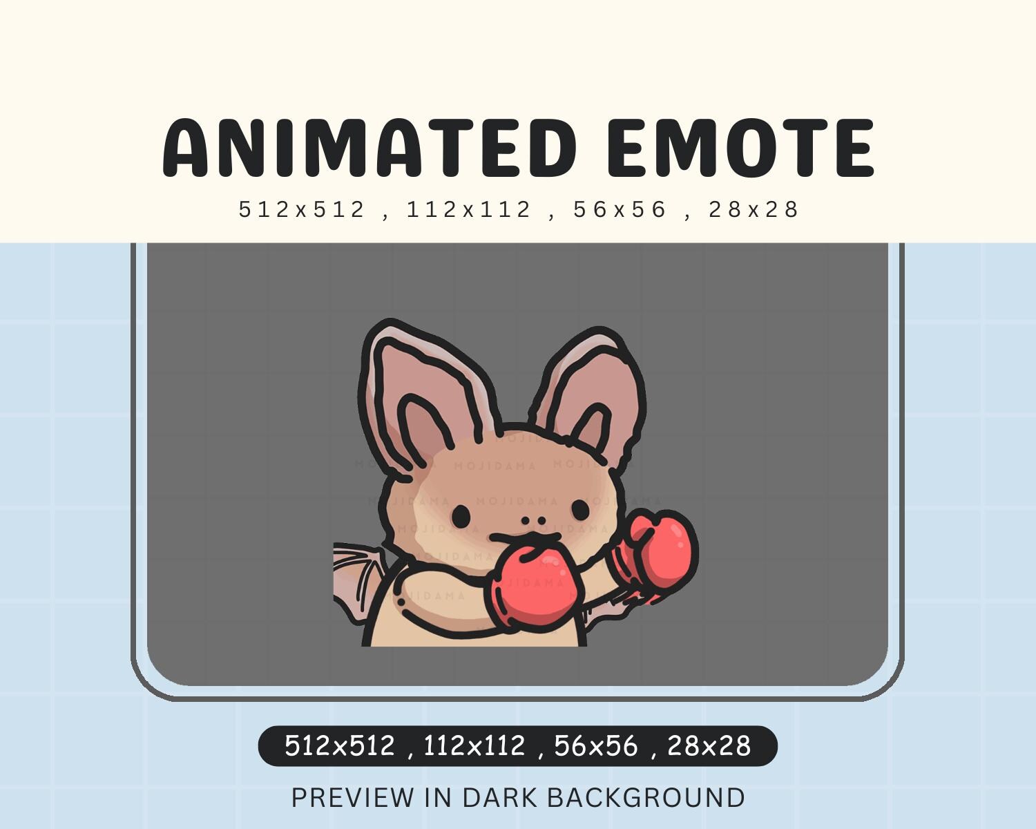 Animated Bat Boxing Emote: Twitch, Discord, Youtube (digital Download ...