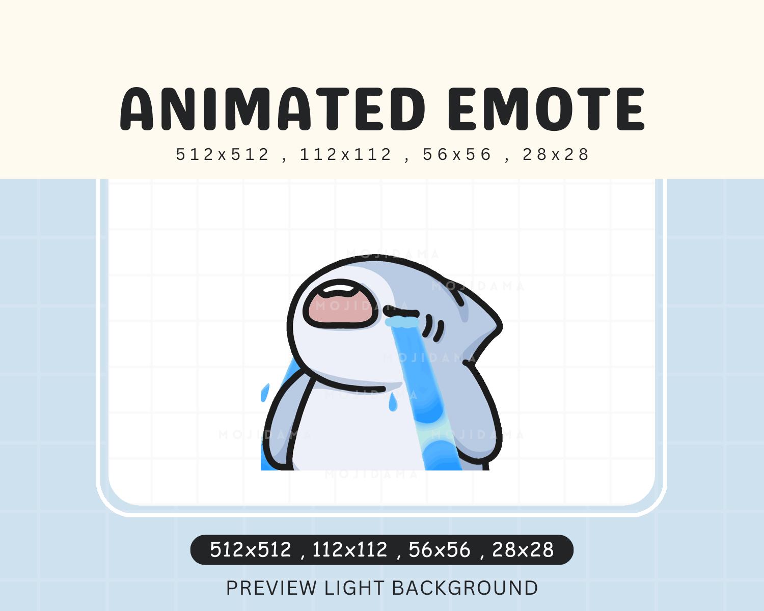 Sad Shark Emotes Animated Twitch Stream Animation Cute Chibi Cry Sharks ...