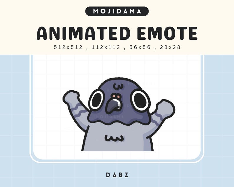 Dabz Pigeon Twitch Emotes Animation Cute Chibi Animated Pigeons Bird ...