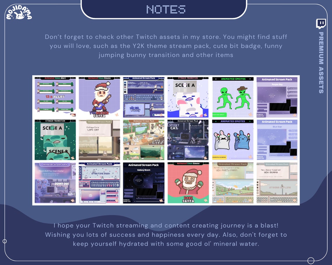 Ghost Twitch Screen Animation Overlay Bunny Frog Bear Lofi Stream ...