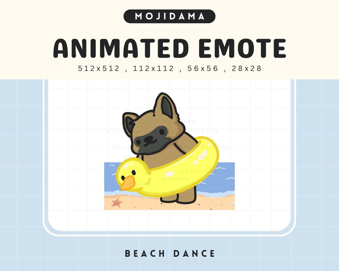 German Shepherd Twitch Emote: Chibi Dog Animated Dancing Emotes ...