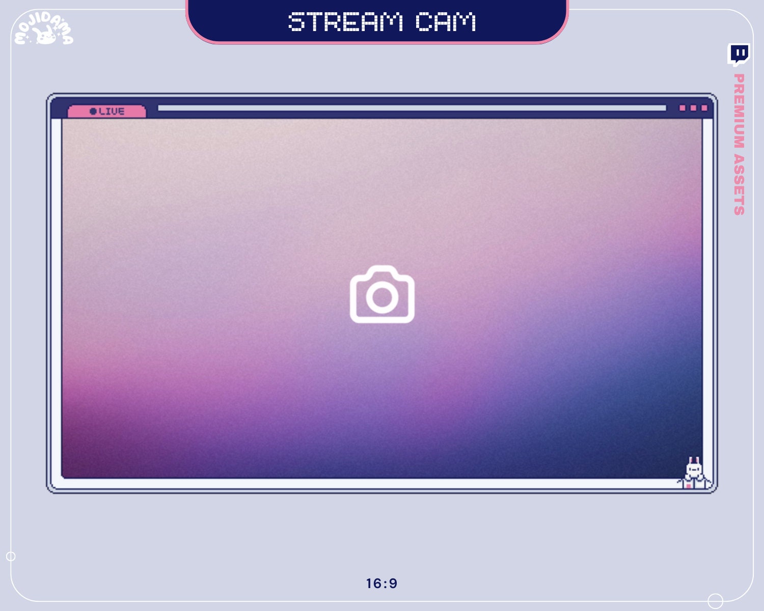 Cam Overlay Twitch Animation Bunny Animated Cute Rabbit 16:9 Stream ...