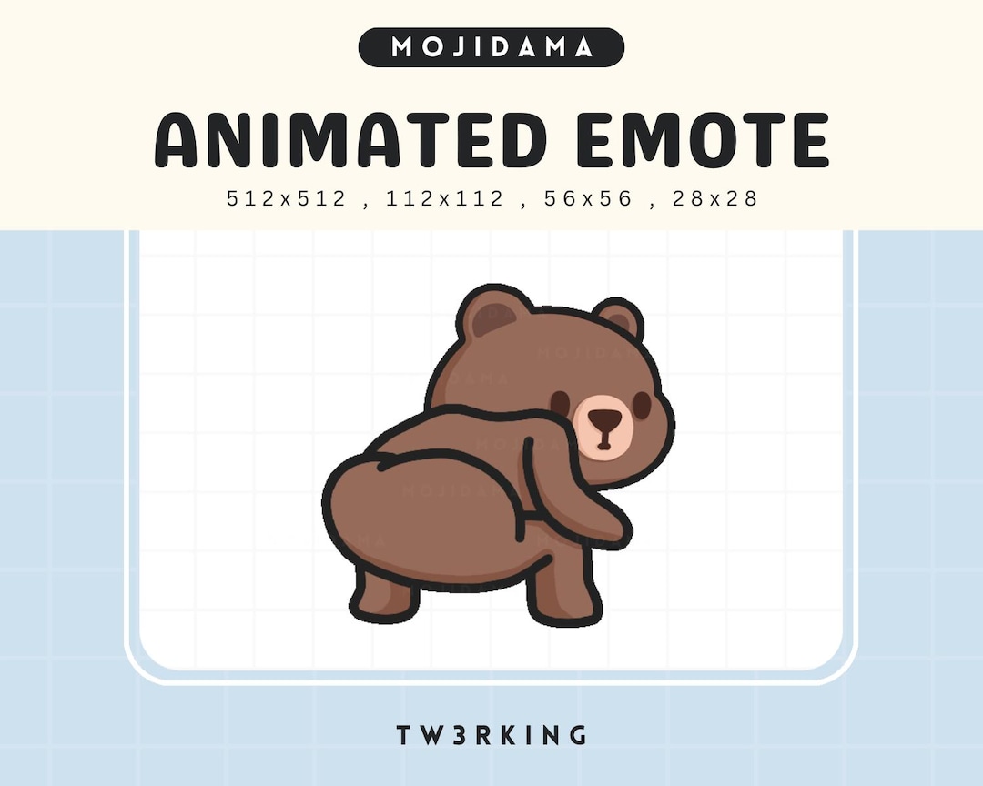 Twerking Bear Twitch Emotes Animation Cute Chibi Bears Twerk Animated ...