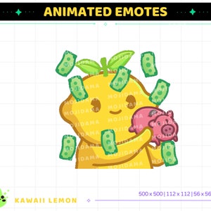 Kawaii Lemon Fruit Emotes Animation Bundle Funny Dancing Animated Cute ...
