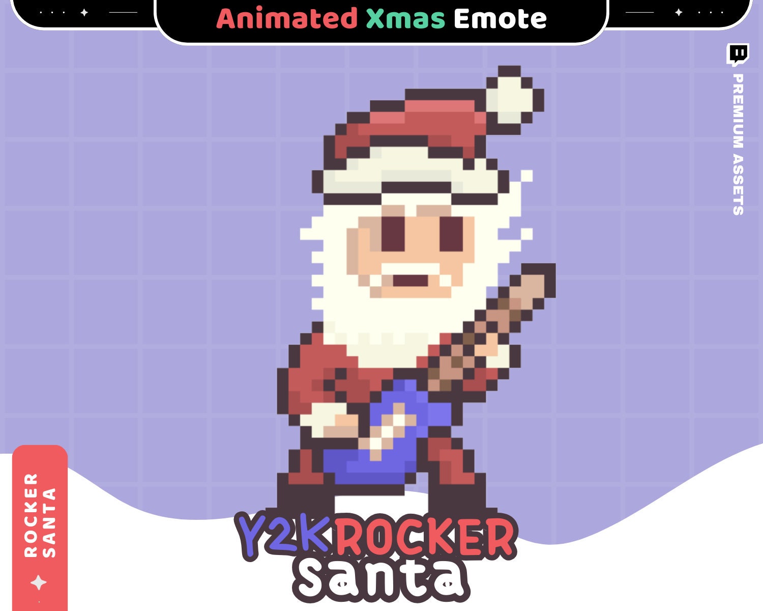 Animated Christmas Stream Emotes Animation Twitch Headbang Santa Claus ...