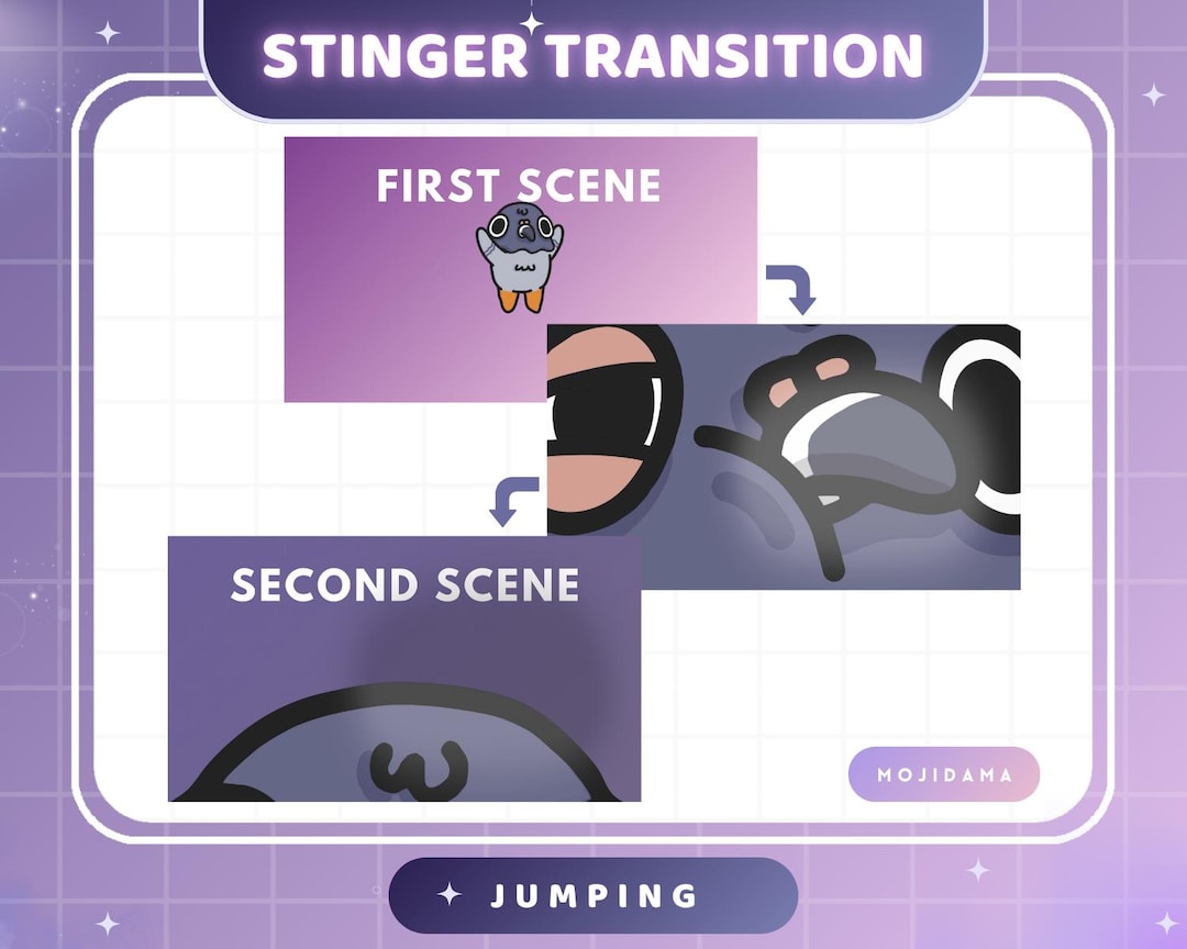 Pigeon Jumping Twitch Transition Stinger Obs Streamlabs Cute Animation ...