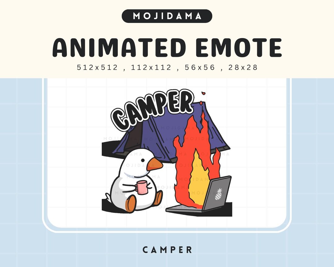 Silly Goose "i'm Fine" Animated Emote: Funny Chibi Vtuber Emoji - Etsy