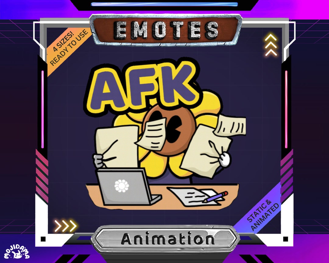 AFK Emotes Stream Animation: Cute Rose Lily Cat Animated Emotes for ...