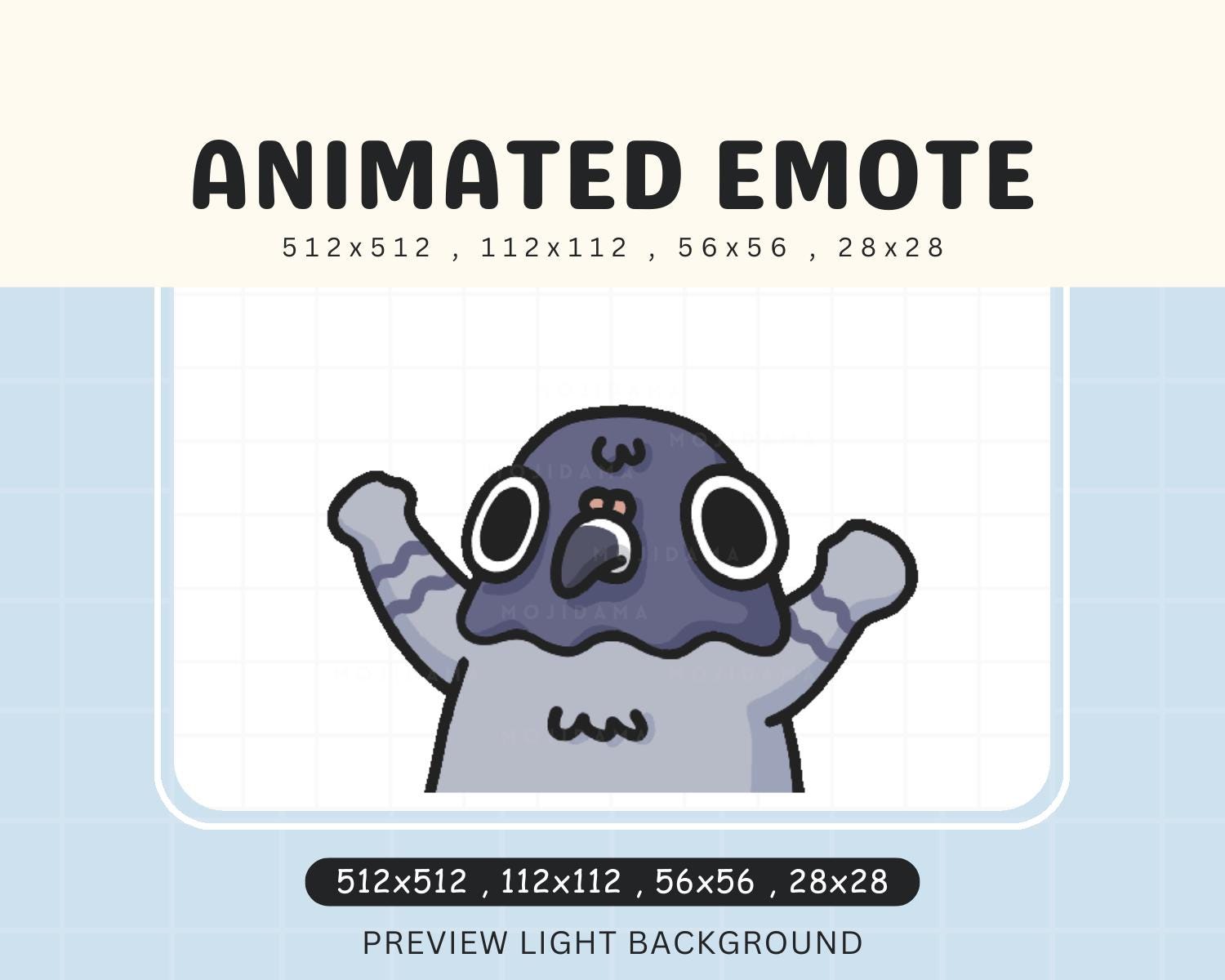 Dabz Pigeon Twitch Emotes Animation Cute Chibi Animated Pigeons Bird ...