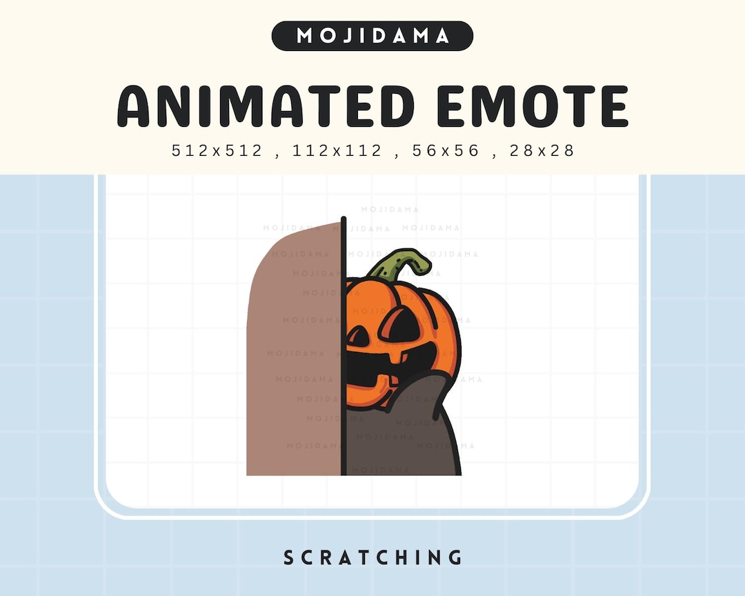 Pumpkin Scratch Emotes Animated: Spooky Twitch Halloween Vtuber ...