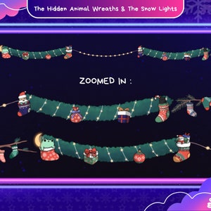 Twitch Christmas Streaming Overlays Light Wreaths Animation Neon Obs ...