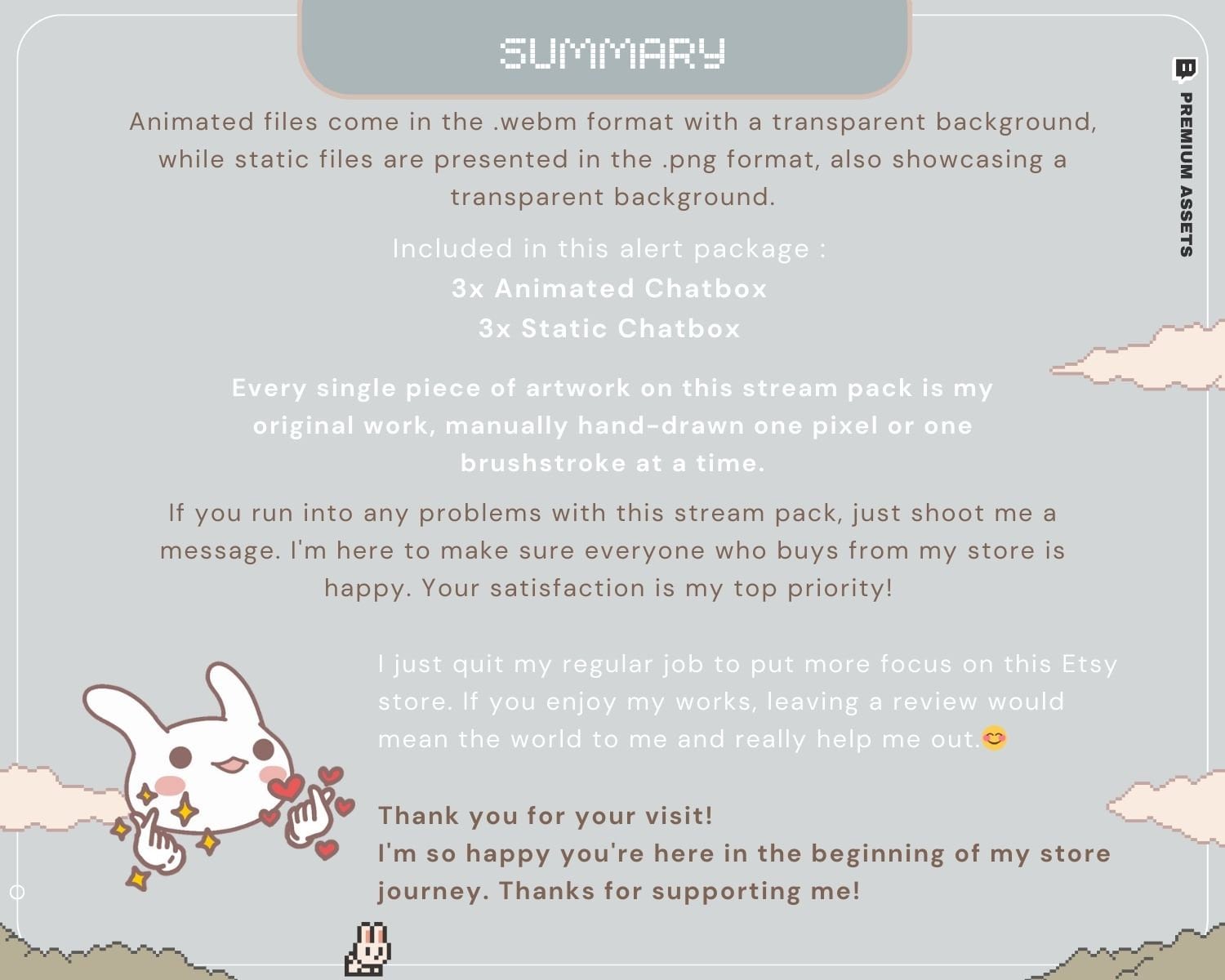 Animated Twitch Chatbox Animation Bunny Chat Stream Overlay - Etsy