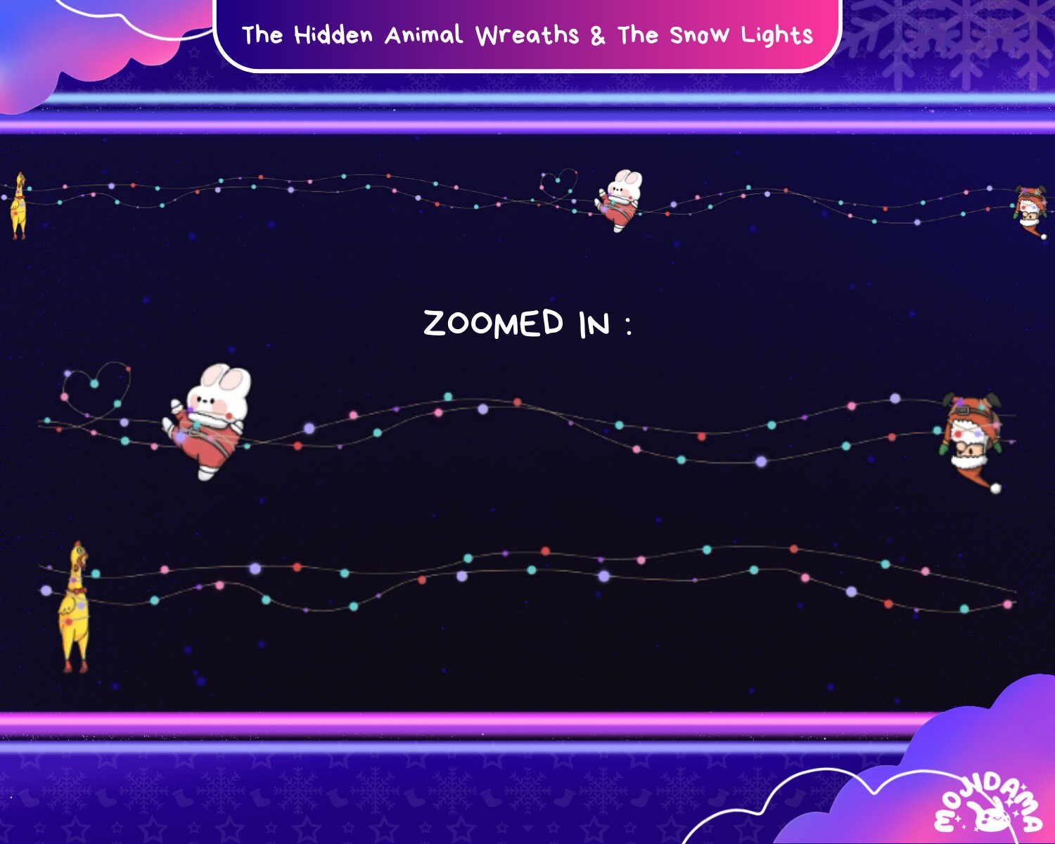 Animated Twitch Christmas Neon Light Overlays Streaming Animation Xmas ...