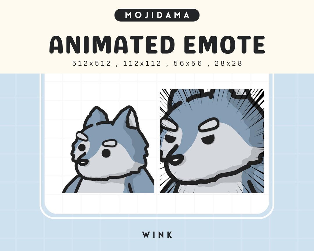 Wolf Wink Animated Twitch Emote: Funny Chibi Vtuber (digital File) - Etsy