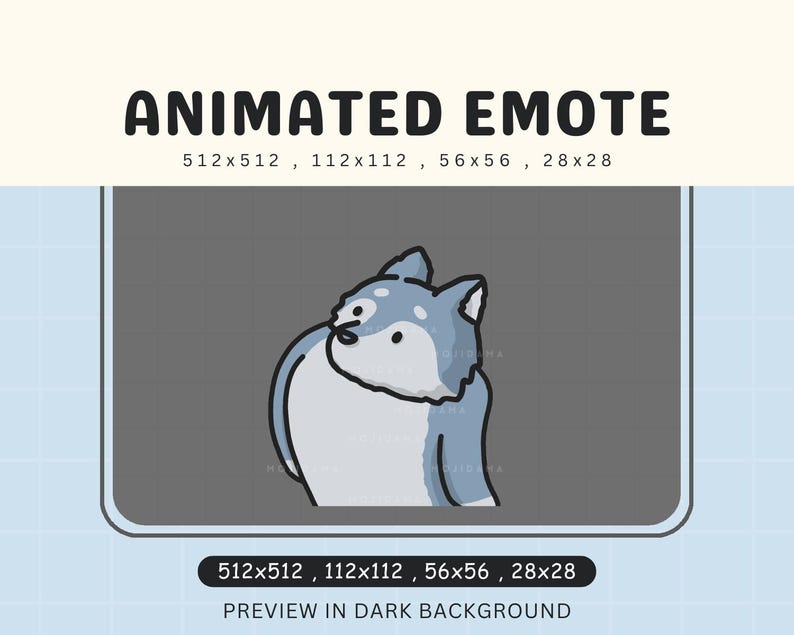 Wiggle Wolf Twitch Emotes Animation Cute Chibi Animated Wolves Stream ...