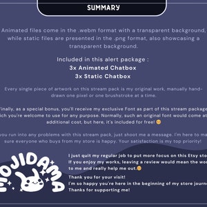 Cat Twitch Chatbox Overlay Animation Blue Kitty Chat Stream Overlay ...