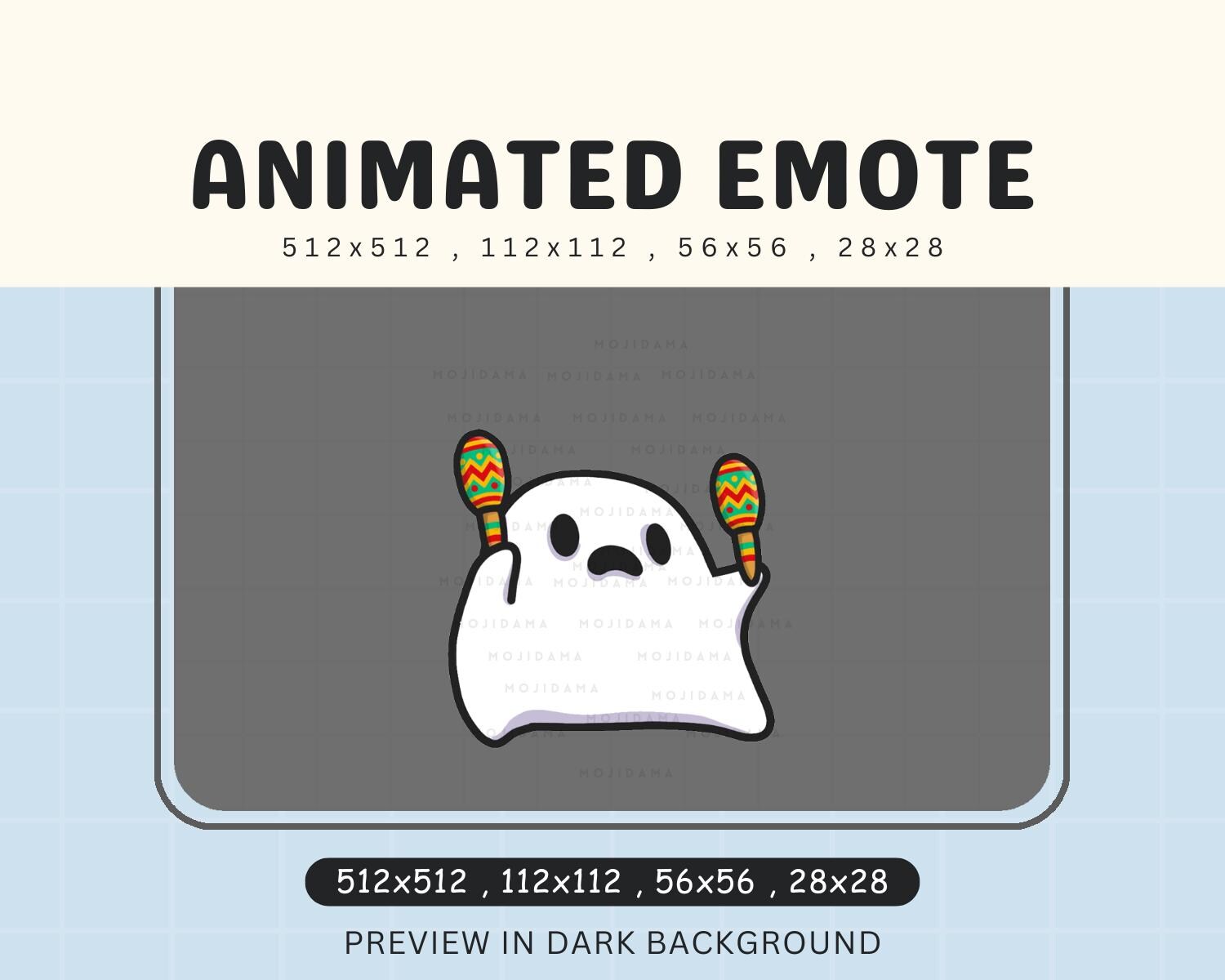 Animated Ghost Dance Emote: Halloween Twitch/discord/youtube (digital ...