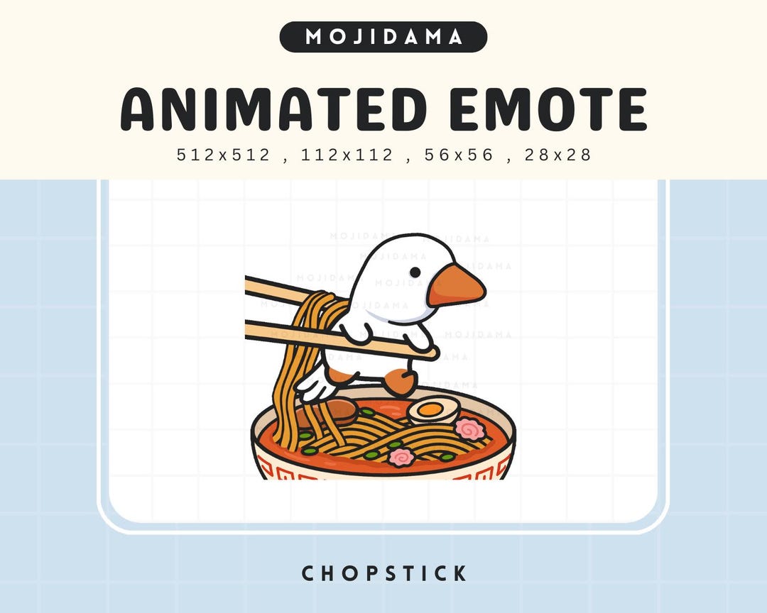 Animated Silly Goose Ramen Emote: Kawaii Chibi Vtuber (digital Download ...