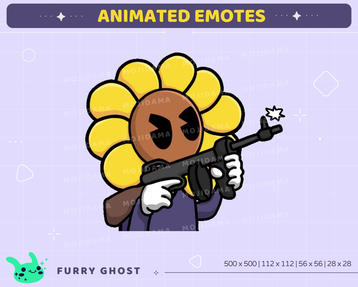 Flower Emotes Animation Funny Plant Animated Cute Emote Set Sus Sub ...