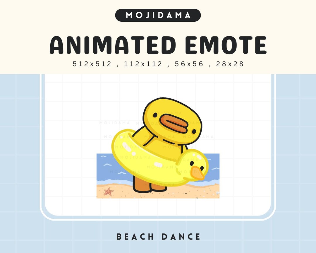 Duck Dancing Animated Emotes Twitch Summer Emote Chibi Kawaii Cute ...
