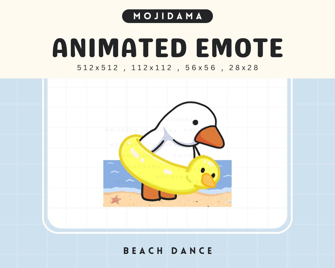 Silly Goose Dancing Emotes Twitch Animated Summer Beach Dance Emote ...