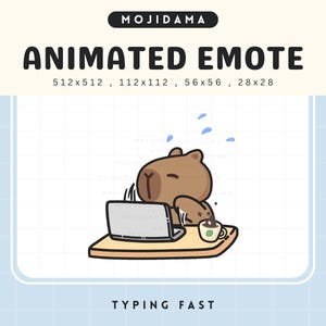 Capybara Keyboard Twitch Emotes Typing Animated Fast Key Panic Cute ...
