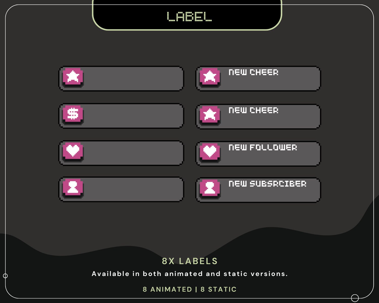 Dark Black Twitch Label Animation Halloween Ghost Animated - Etsy