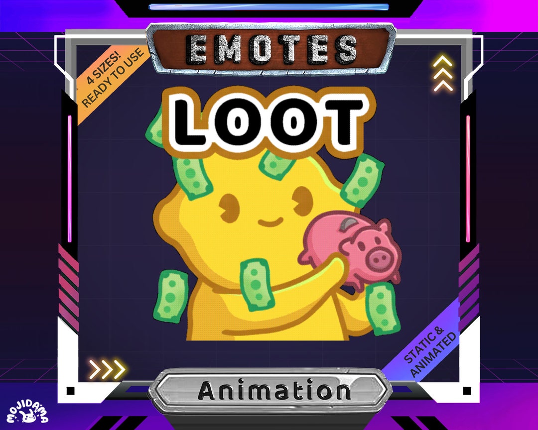 Loot Lemon Animated Emote: Kawaii Twitch Stream Asset (digital Download ...