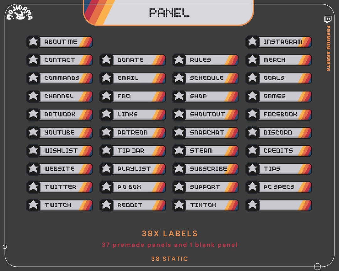 Star Twitch Panel Stream Aesthetic Space Field Galaxy Panels - Etsy