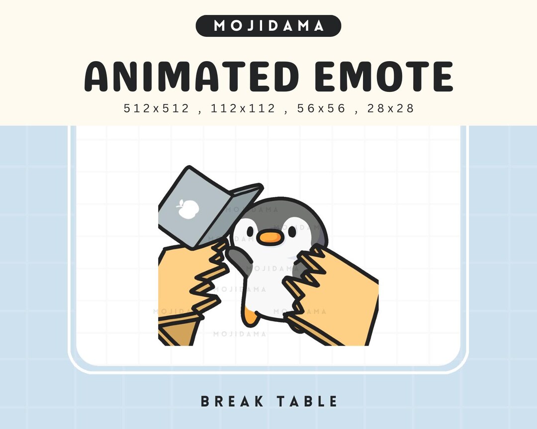 Angry Chibi Penguin Animated Emote: Break Table (digital Download) - Etsy