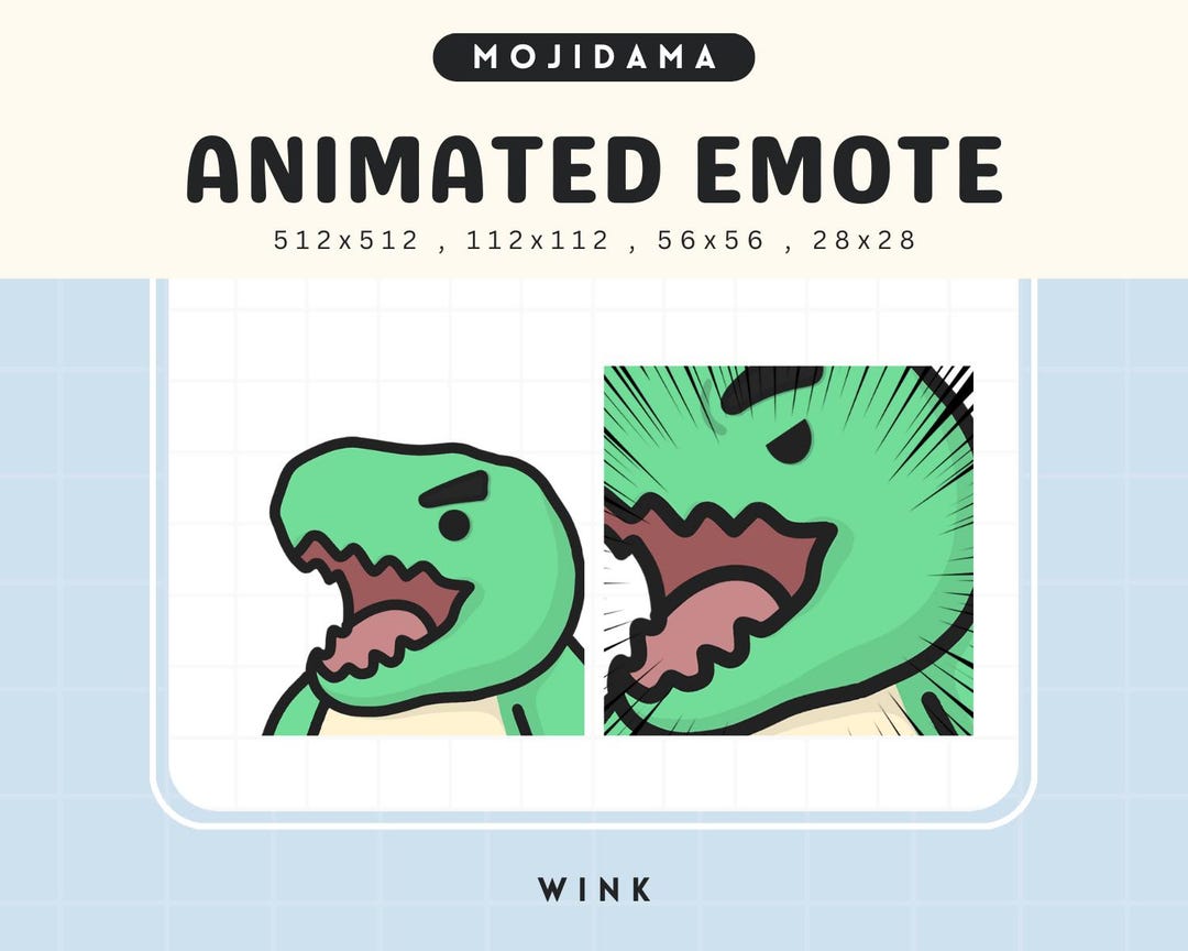 Dinosaur Emotes Animated Twitch Serious Face Tyrex Tyrannosaurus ...