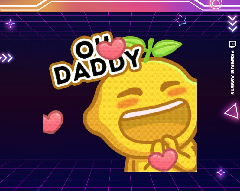 Daddy Cute Twitch Emotes Animation Cat Lemon Fruit Yellow Funny Dancing ...