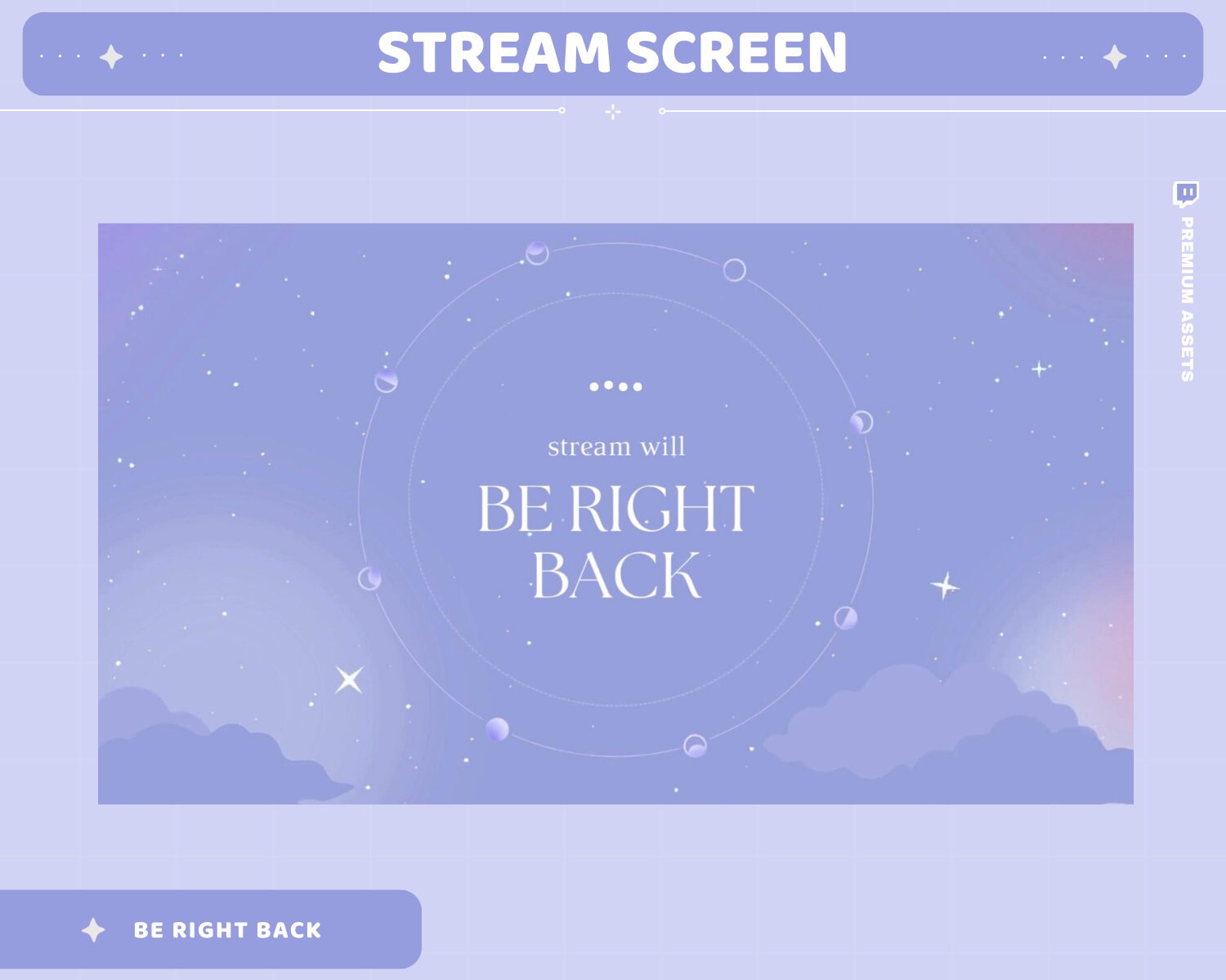 Blue Star Animation Stream Screen Lofi Aesthetic Animated Cozy Space ...