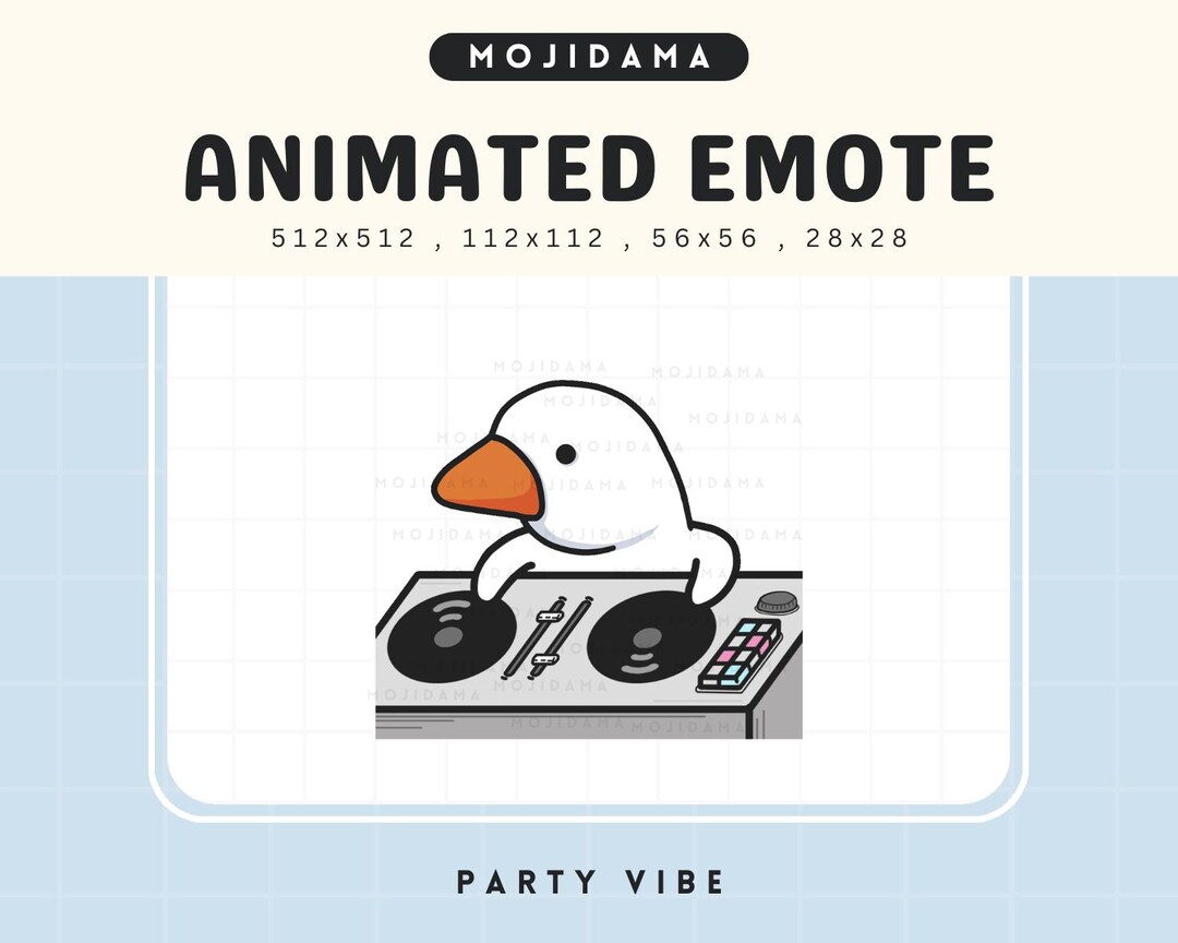 Party Goose Twitch Emotes Animated Music Vibes Cute Emote Animation ...