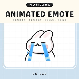 Sad Bunny Twitch Emotes Animated Stream Animation Cute Chibi Cry Rabbit ...