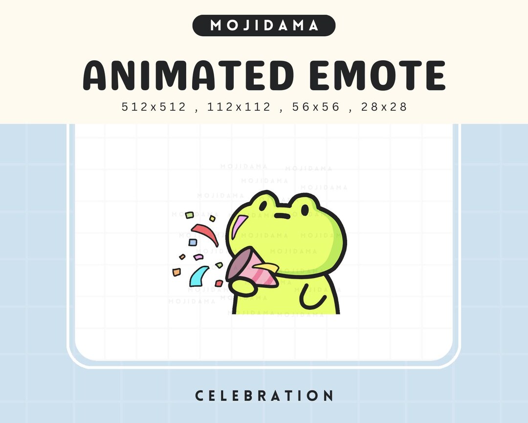 Frog Confetti Emotes Twitch Animated Celebrate Gg Congrats Happy Pepe ...