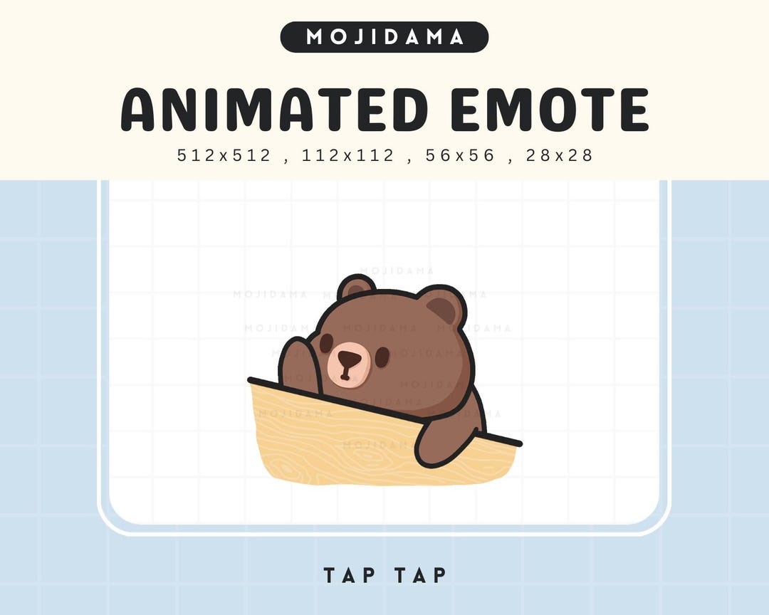 Bear Twitch Animated Emotes Bongo Cute Chibi Meme Hit Table Cozy Emote ...